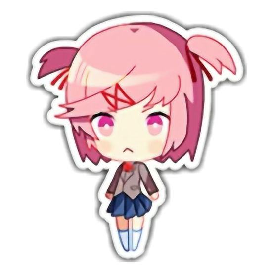 Natsuki Sticker Doki Doki Literature Club Official Store DDLC Chibi